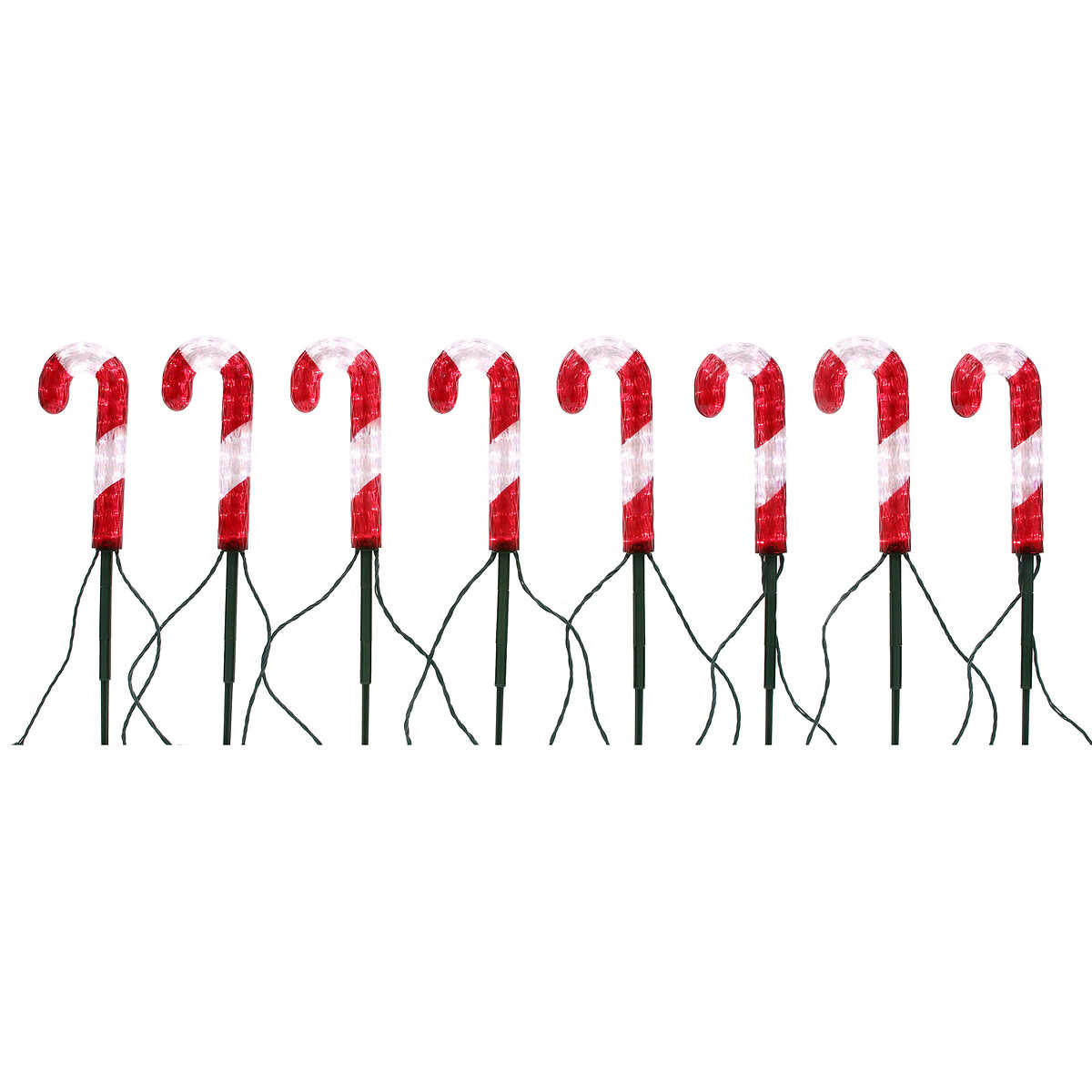 Candy Cane Pathway Lights (8-Count) - Essential Liquidations