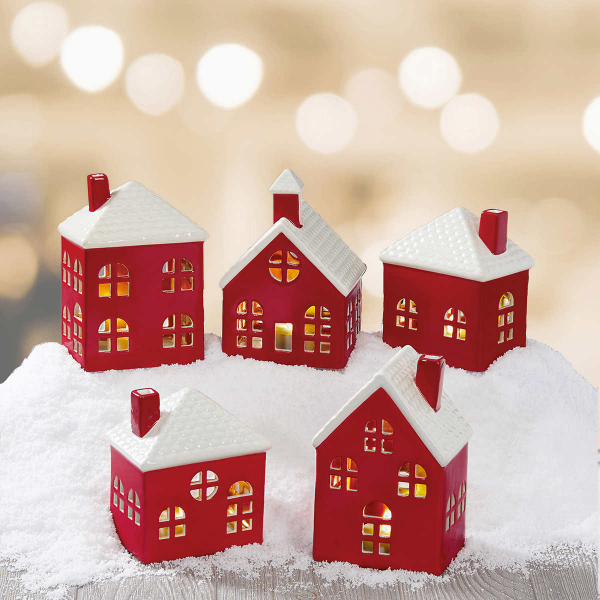 Set of 5 Ceramic Village - Essential Liquidations